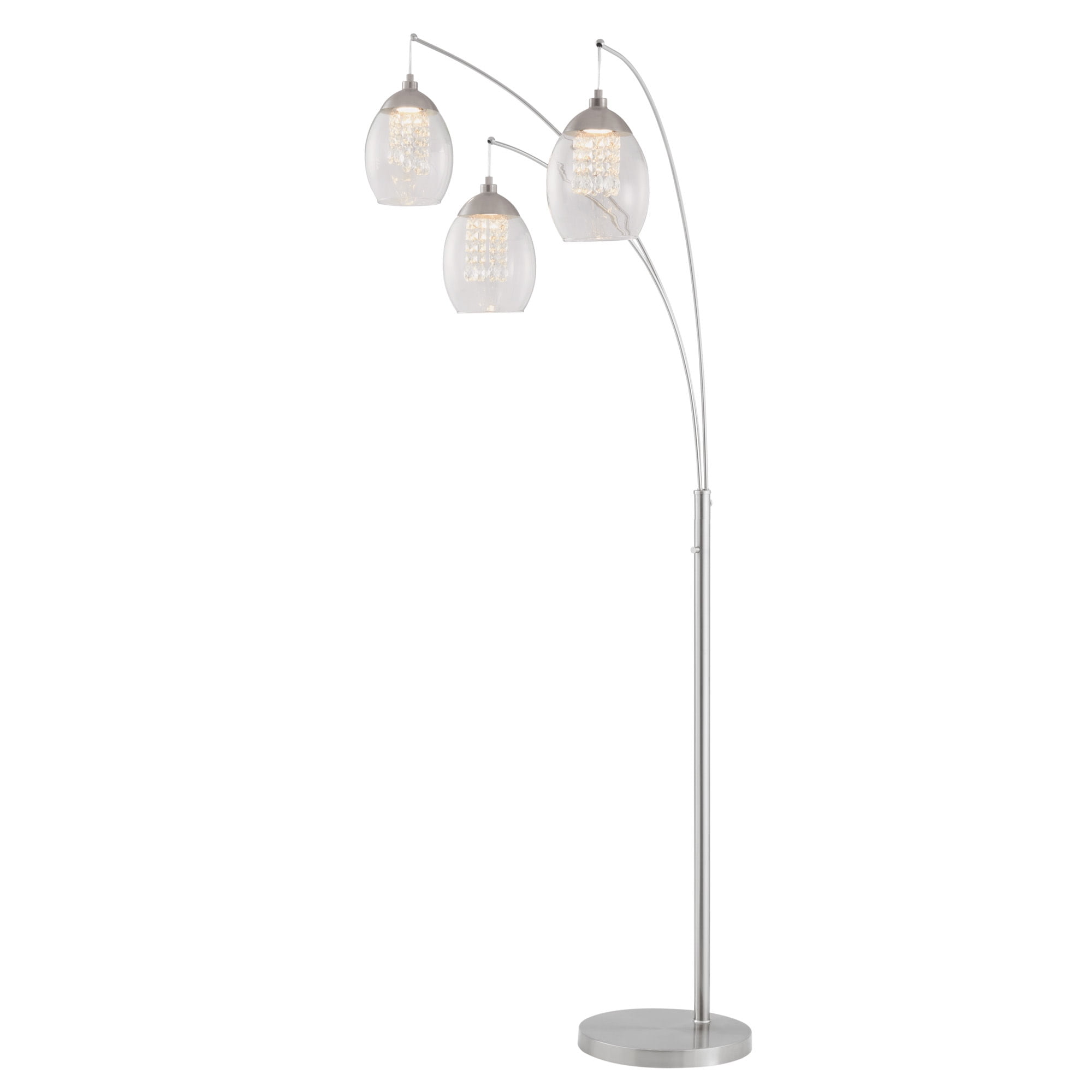 Lite Source Ls-83703 Ladessa 3 Light 89" Tall Arc Floor Lamp - Nickel ...