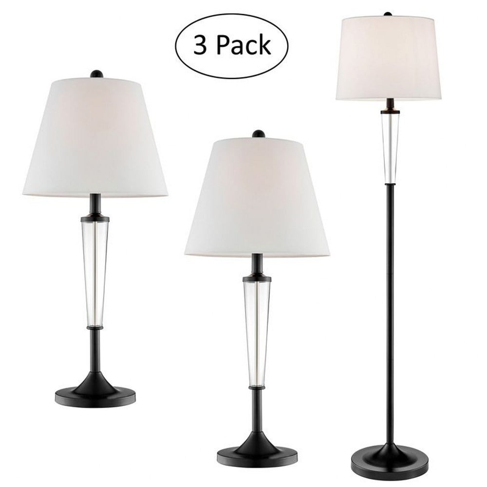 Lite Source Ls-83808/3Pk Freida 29" Tall Accent Lamp Sets - Black ...
