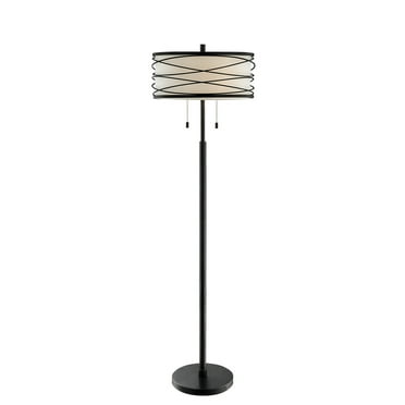 Cupola Floor Lamp with Metal Base and Brushed Brass Finish Color - Walmart.com