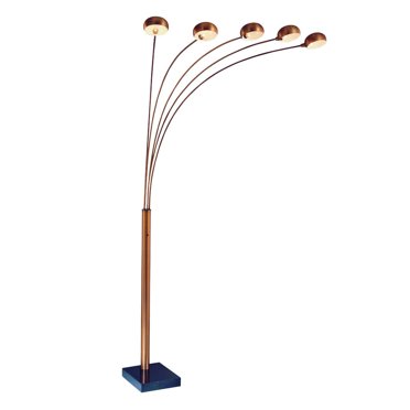 Lite Source Ls-83286 Florencia 2 Light 80" Tall Arc Floor Lamp - Black - Walmart.com