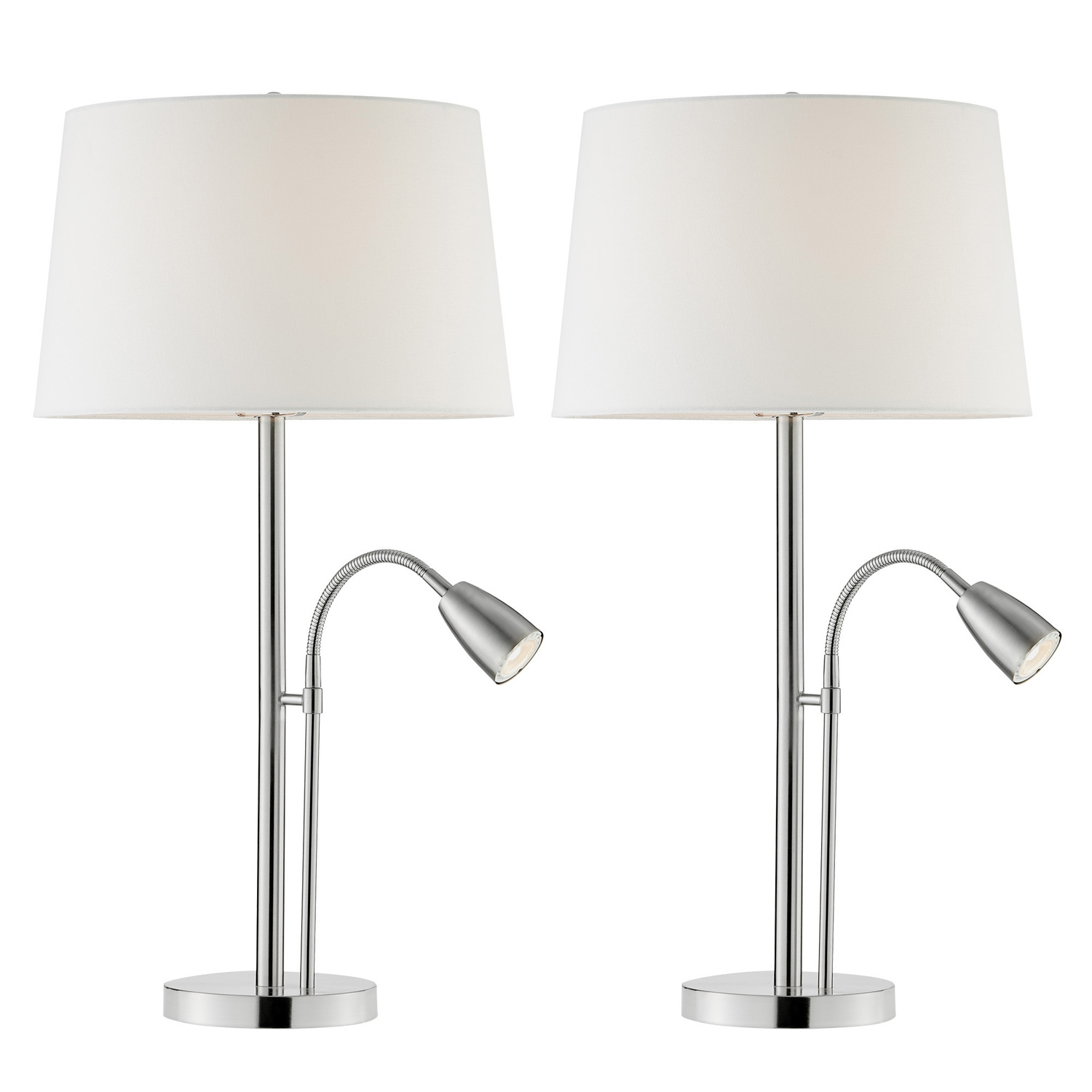Lite Source - Nanette - 2 Light Table Lamp with Reading Lamp (Pack of 2 ...