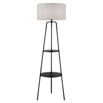 LS-83650AB/BLK-Lite Source-Tanko - 1 Light Floor Lamp-74 Inches Tall and 36.5 Inches Wide ...