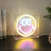 BrightSide 12" Heart Shaped LED Neon Table Light, Pink, Battery-Powered ...