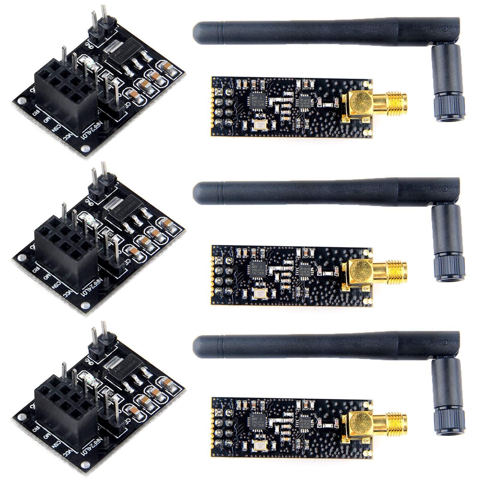 LiteBee 3pcs NRF24L01+PA+LNA Wireless Transceiver RF Transceiver Module ...