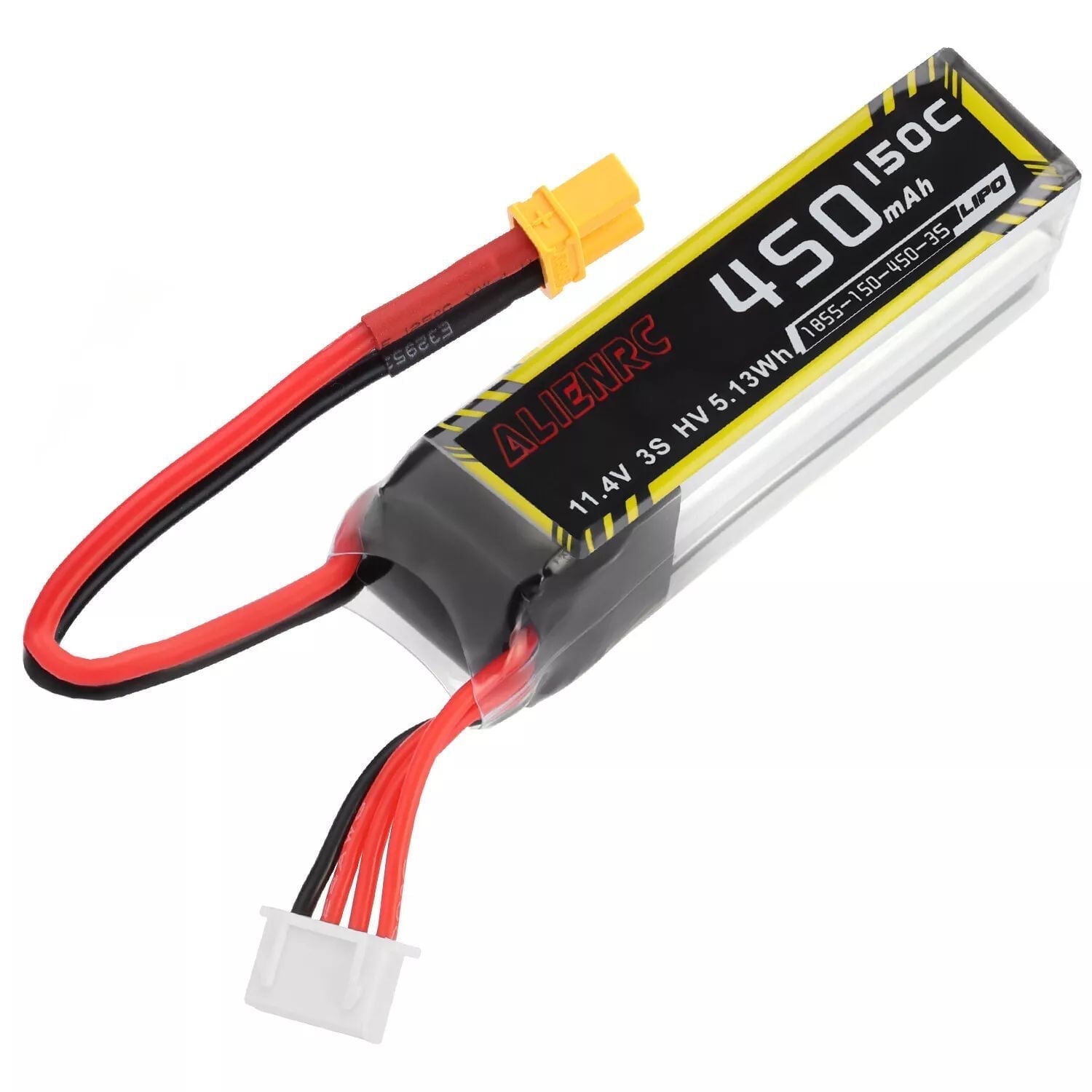 LiteBee 450mAh 150C 3S 11.4V Lipo Battery XT30 Plug for FPV Quad Drone ...