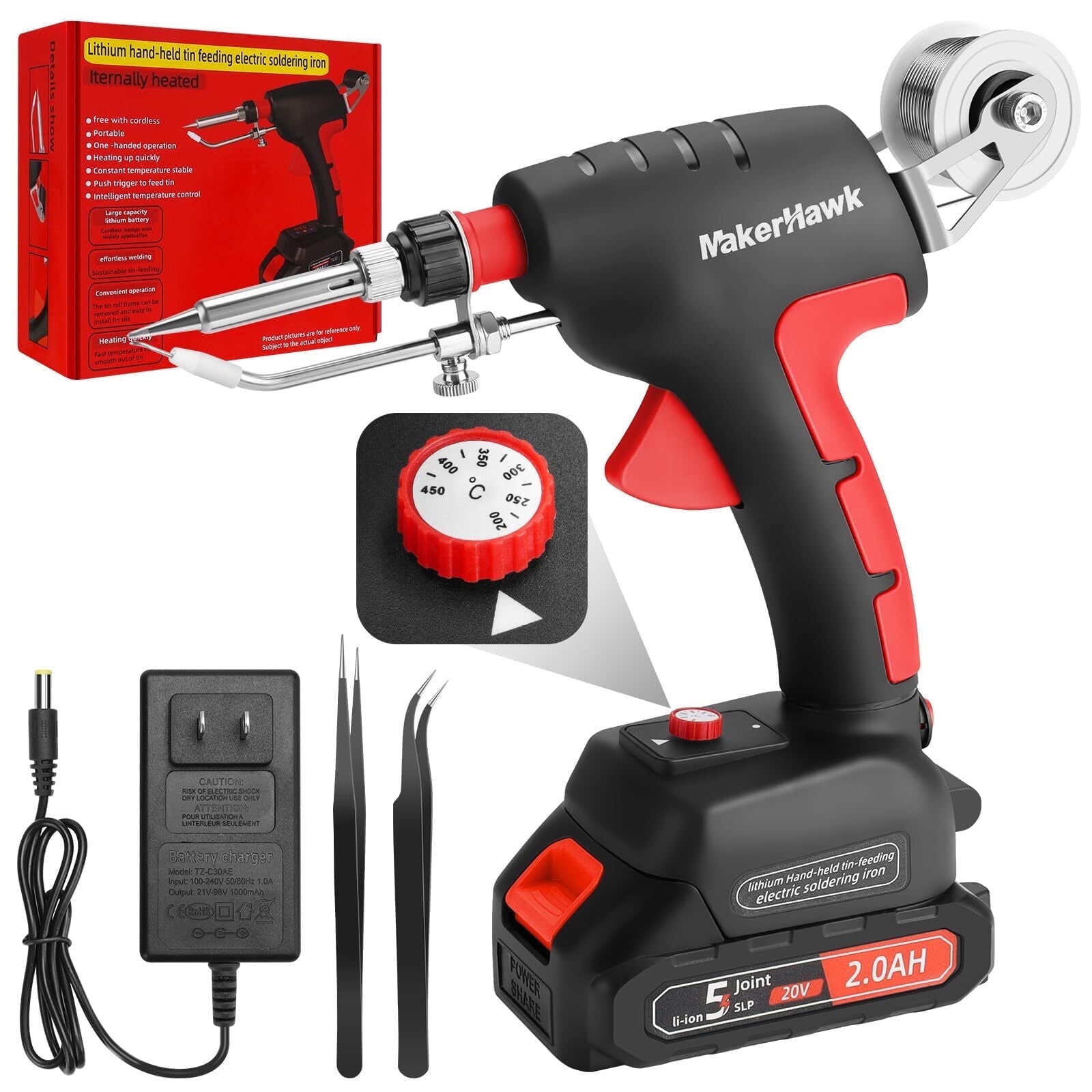 LiteBee Cordless Soldering Iron Welding Kit for Repair, One-handed ...