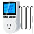 LiteBee Digital Thermostat Controller 110V, Reptile Temperature Timer Outlet Socket Plug Heat ...