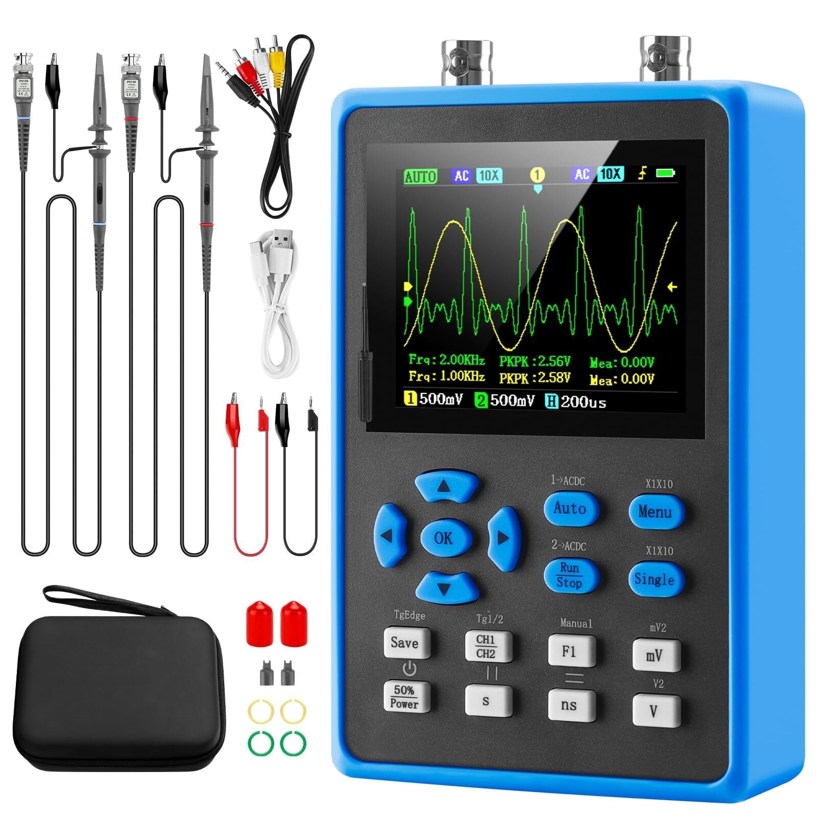 LiteBee Handheld Digital Oscilloscope Kit 512G with Portable LCD 500MS ...