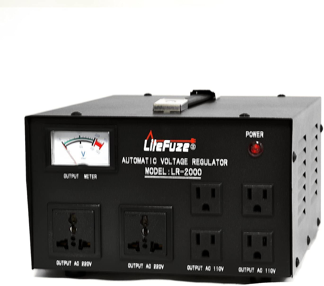 LiteFuze LR-2000 2000 Watt Voltage Regulator with Transformer Step Up ...