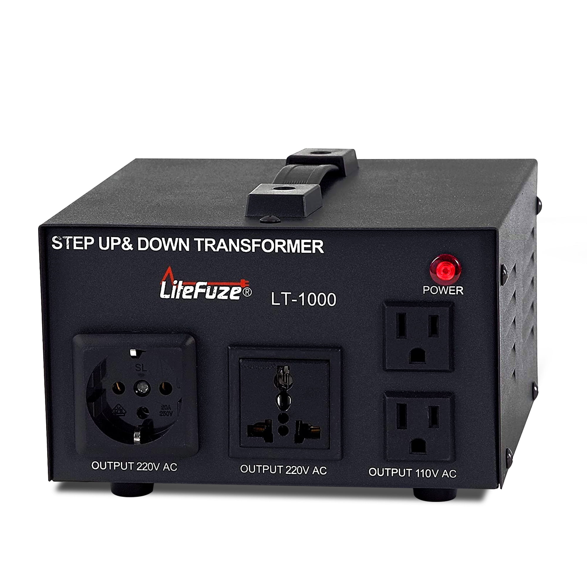LiteFuze LT-1000 1000 Watt Heavy Duty Voltage Converter Transformer ...