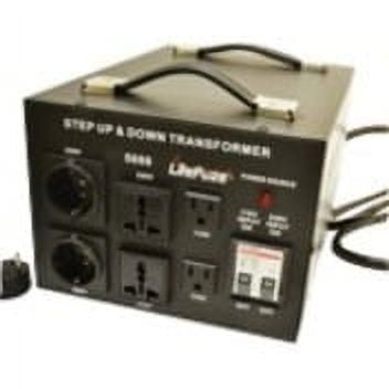LiteFuze LT-1500 1500 Watt Voltage Converter Transformer - Step Up/Down - 110V/220V - Circuit ...
