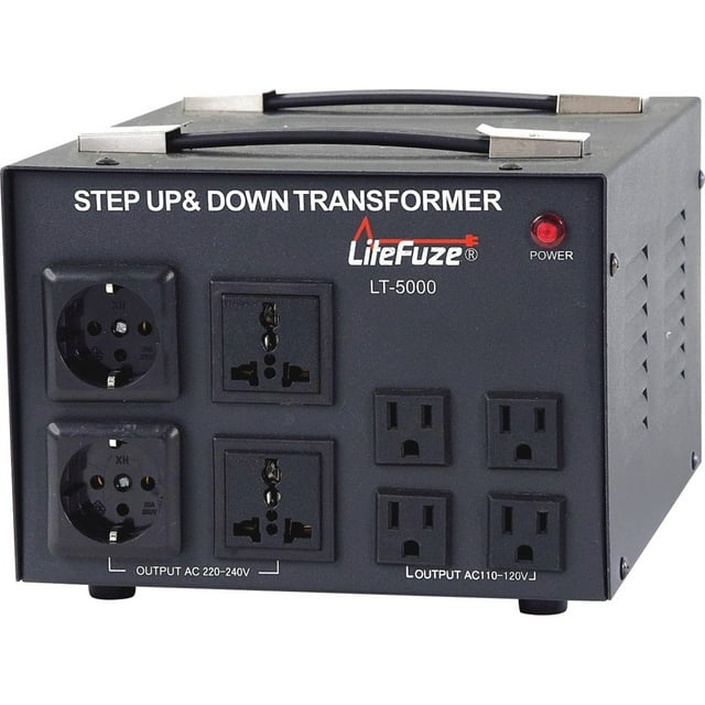 LiteFuze LT-5000 Heavy Duty 5000 Watt Step Up/Down Voltage Converter ...