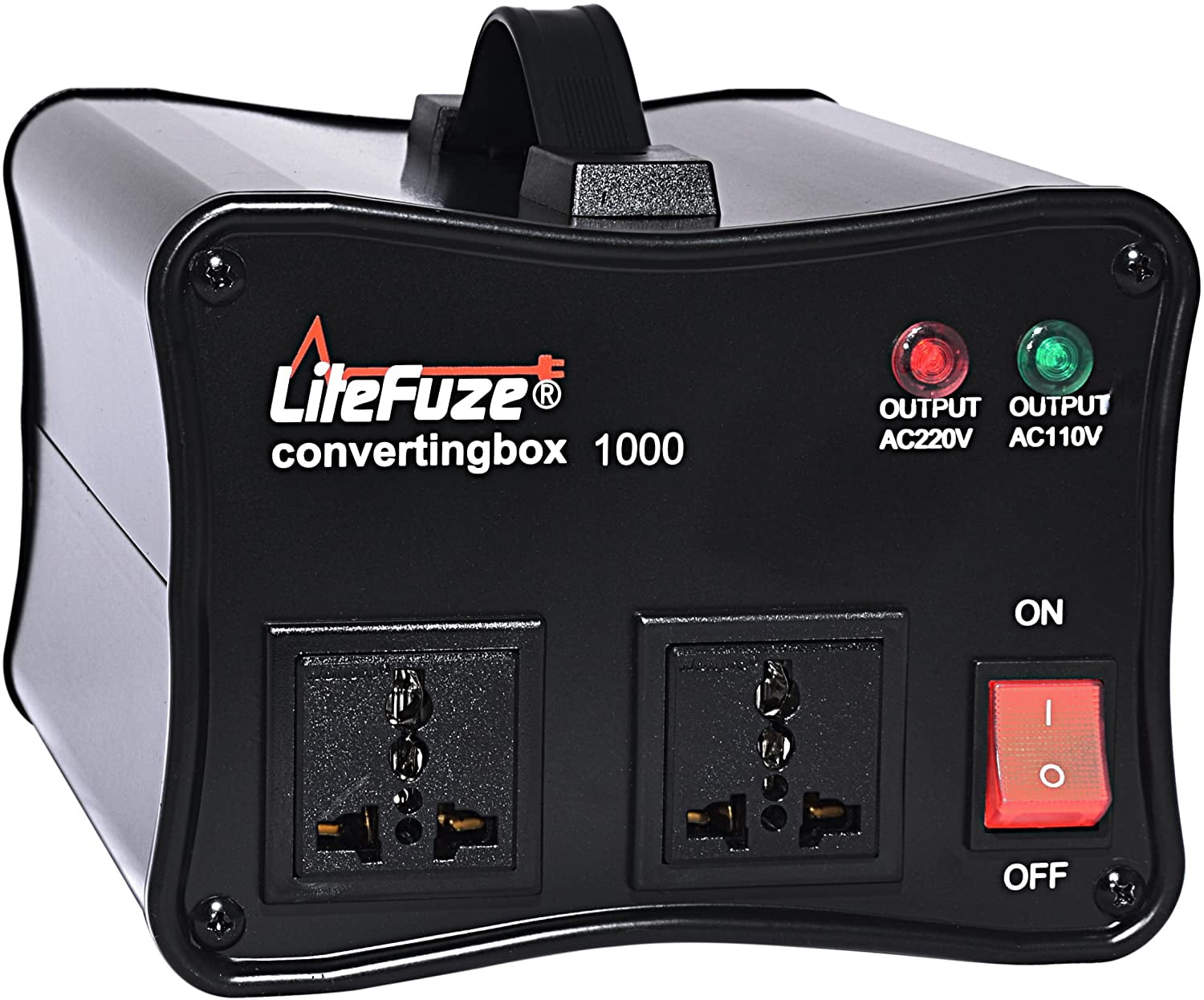 LiteFuze convertingbox 1000-Black 1000 Watt Auto Voltage Converter ...