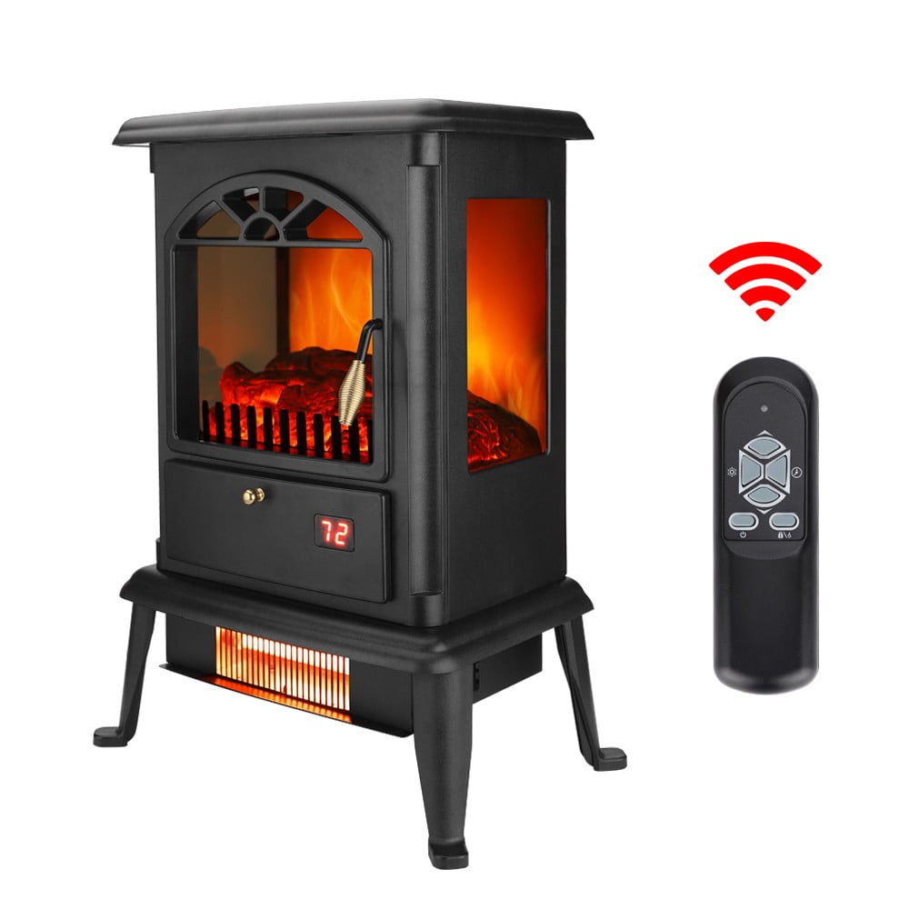LiteHaven Electric Fireplace, 22" Freestanding Infrared Furnace Heater ...