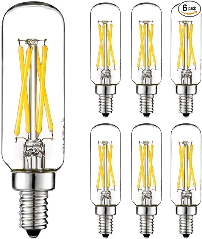 LiteHistory E12 led bulb Dimmable 4W equal 40W led candelabra bulb daylight 5000K clear T6 T25 ...