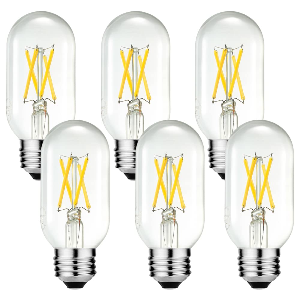 LiteHistory E26 Edison Bulb 6W Equivalent E26 LED Bulb 60 Watt Dimmable Neutral White 4000K led ...