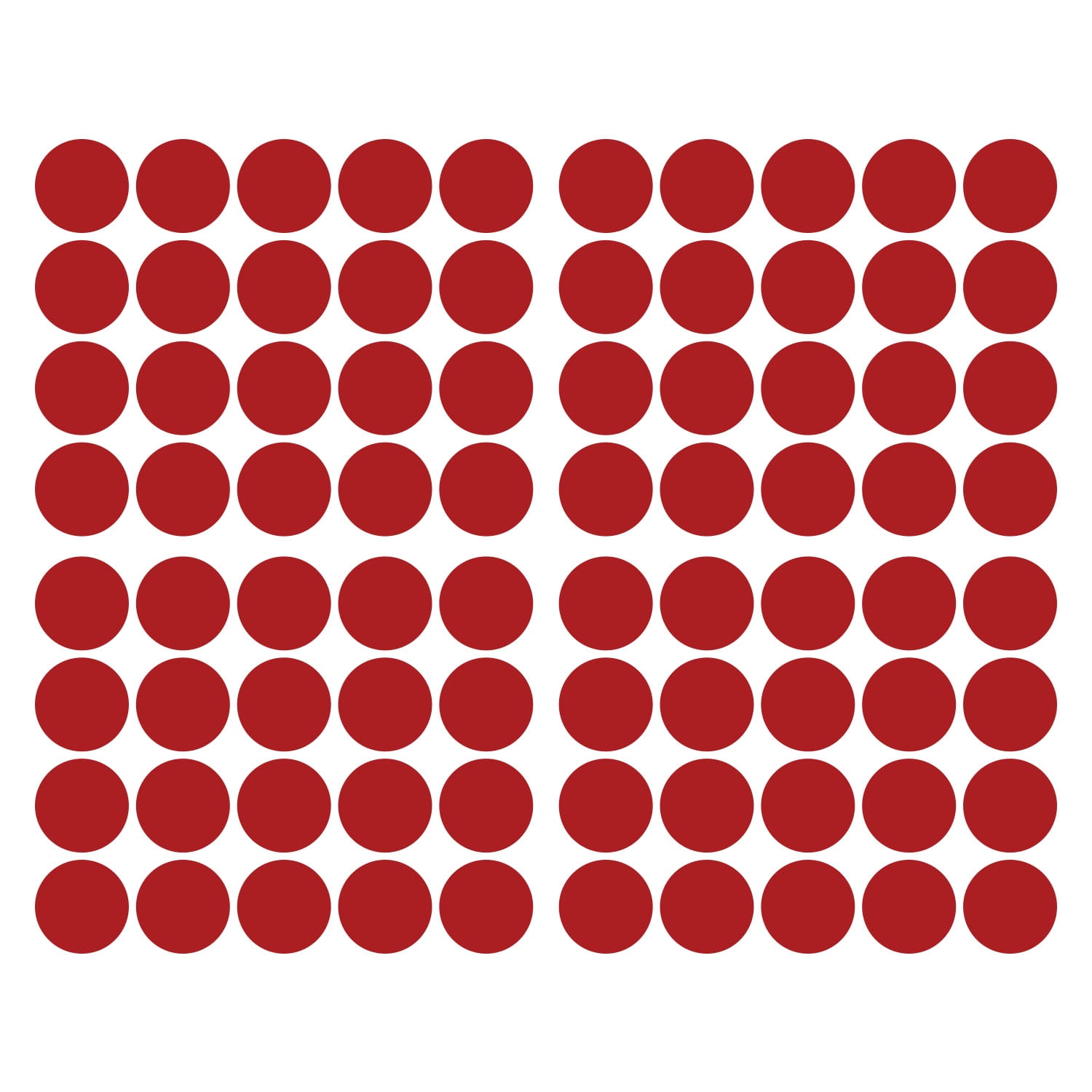 LiteMark 2 Inch Red Vinyl Removable Dot Classroom Floors & Walls Decals ...