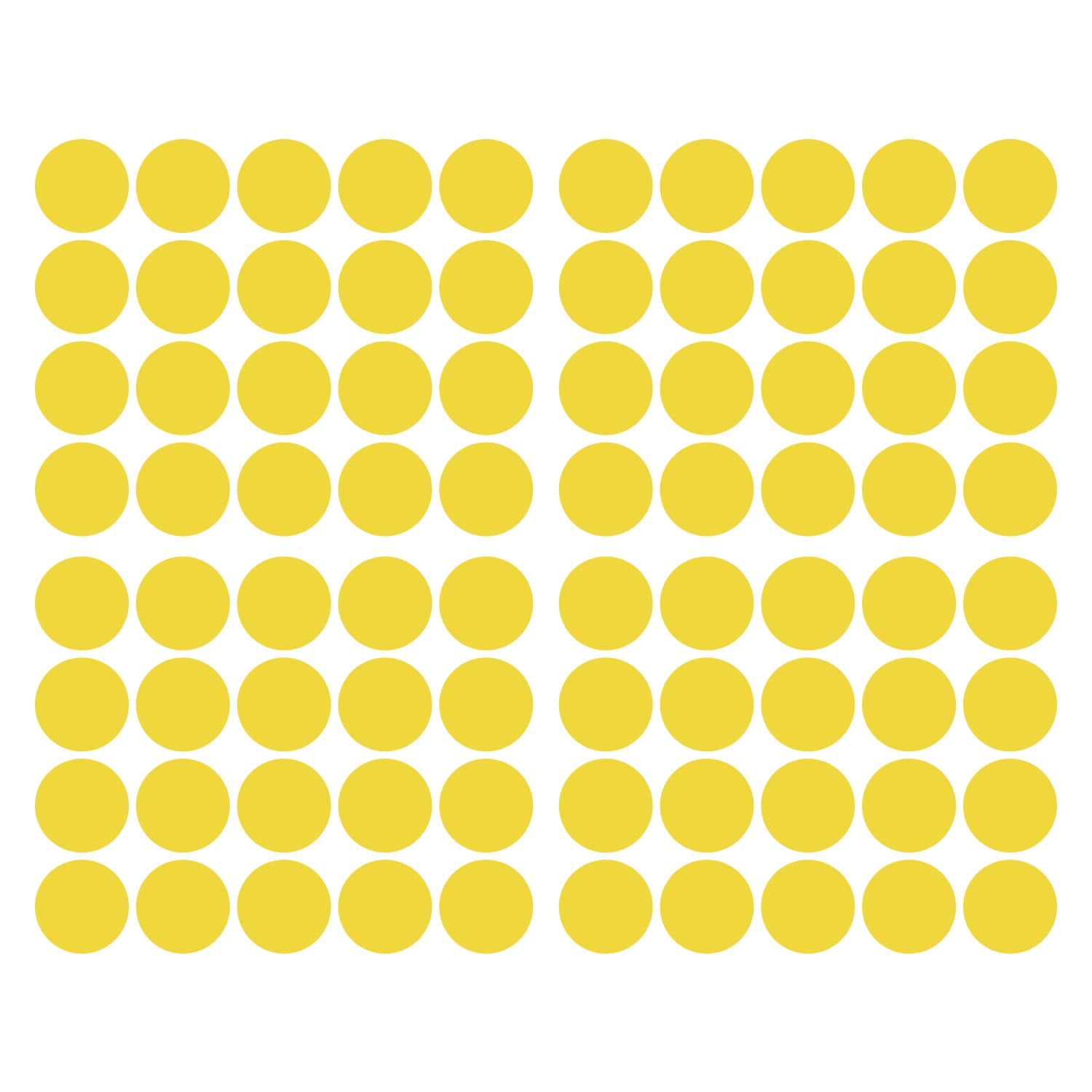 LiteMark 2 Inch Yellow Vinyl Removable Dot Classroom Floors & Walls ...