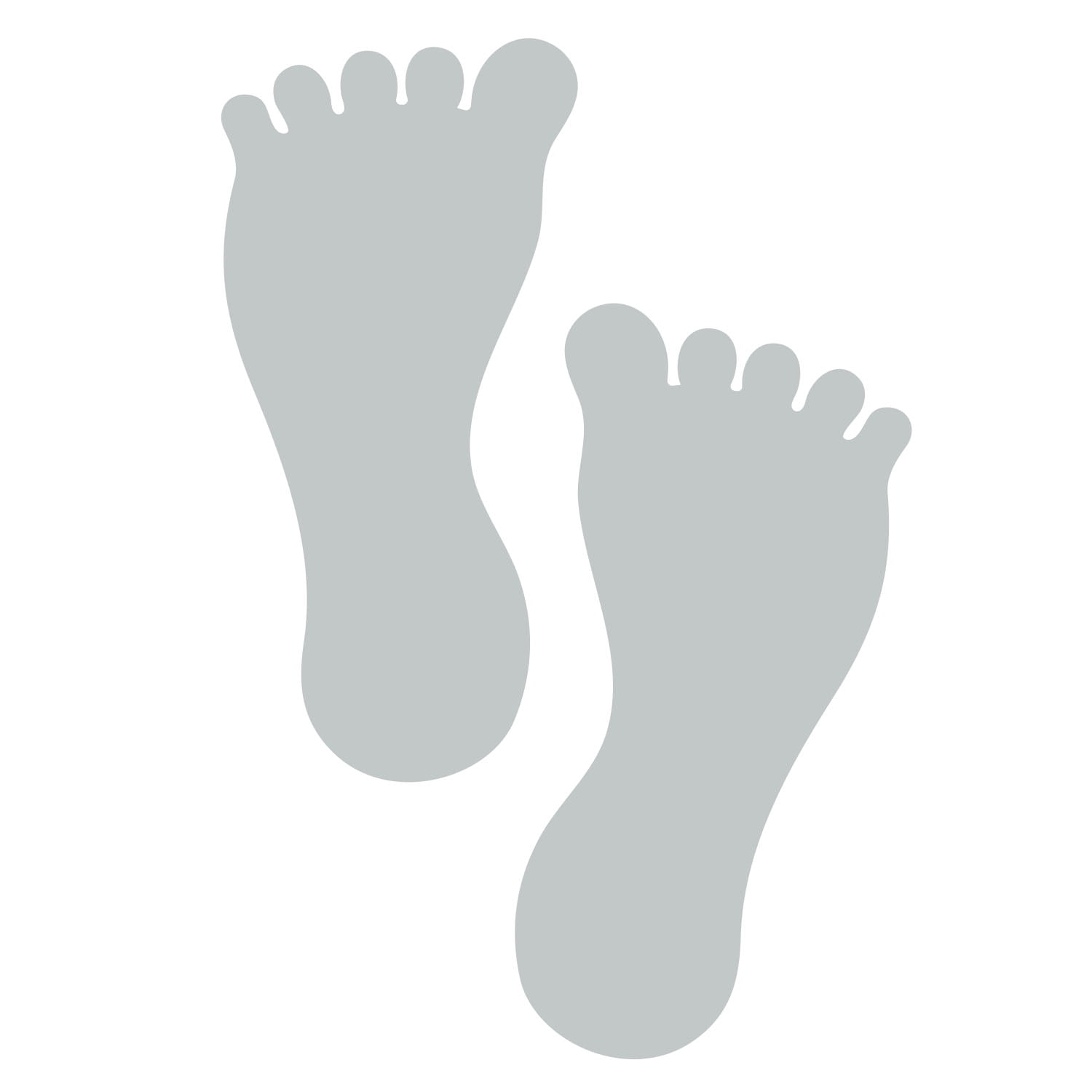 LiteMark 7" Durable Heavy Duty Vinyl Barefoot Footprint Floor Marking ...