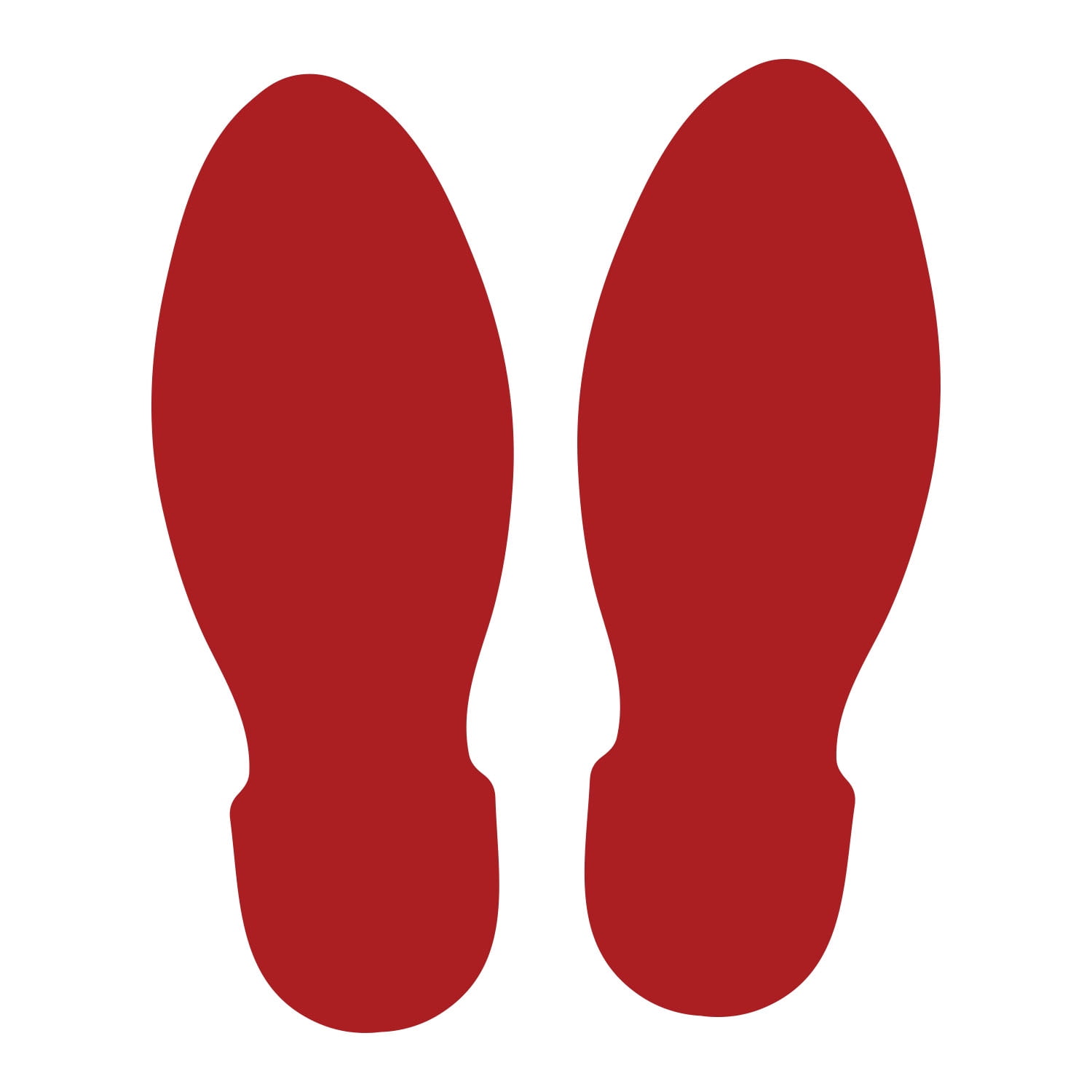 LiteMark 9 Inch Red Unifoot Footprint Decal Stickers for Floors and ...