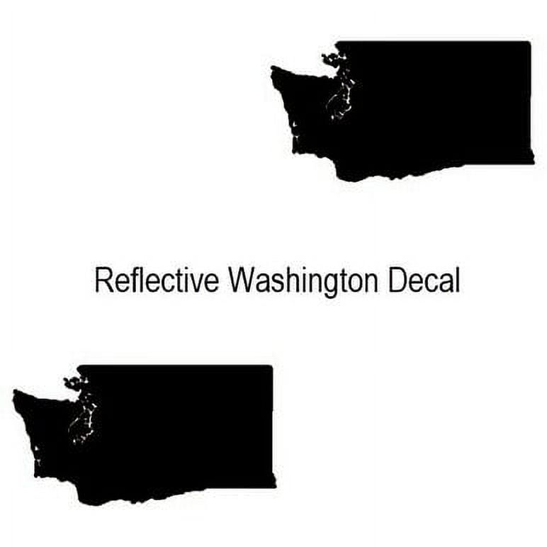LiteMark Black Reflective Washington State Decals - Walmart.com