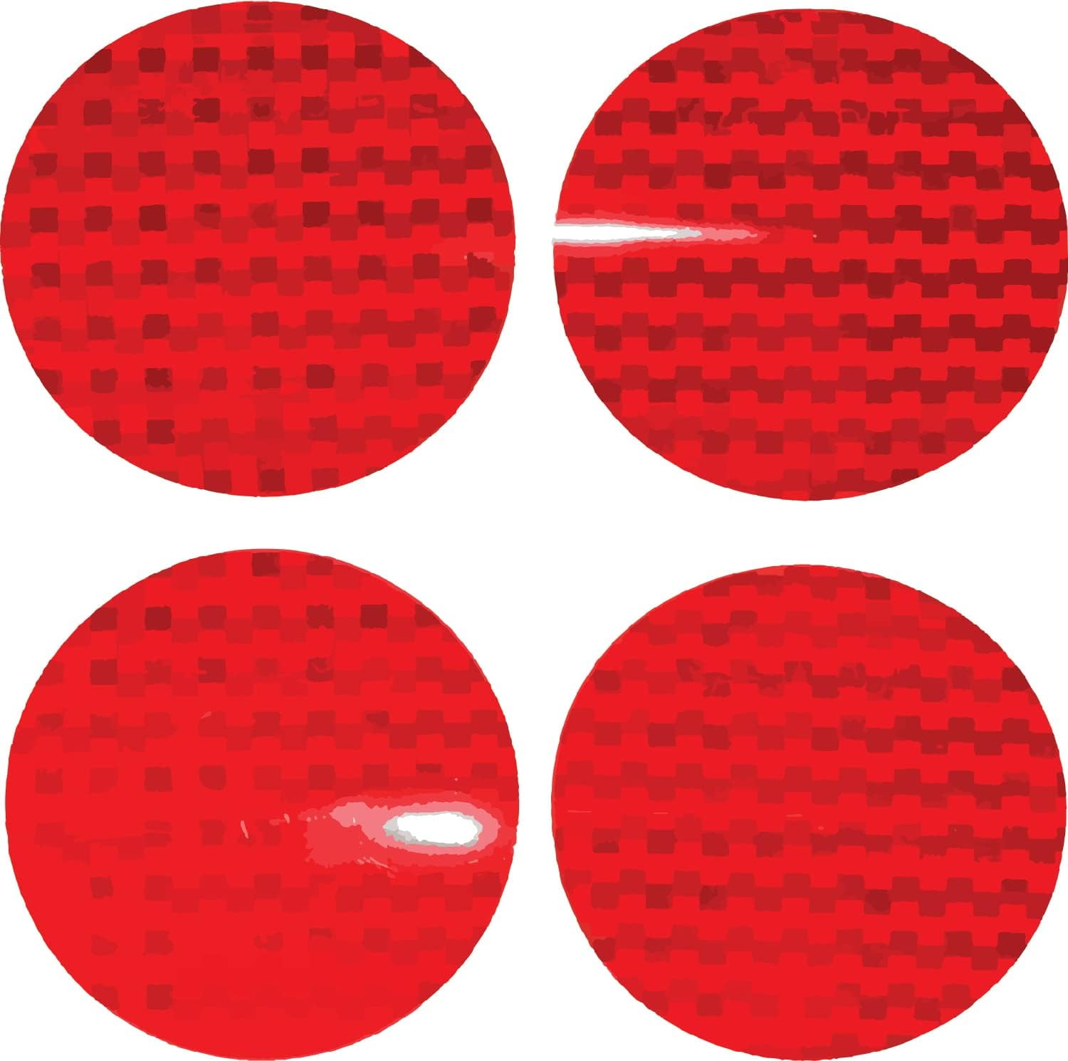 LiteMark DOT-SAE Red Dot 3 Inch Round High Reflective Prismatic Lenses ...