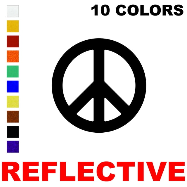 LiteMark Reflective 3 Inch Peace Symbol Helmets, Bikes, Strollers ...