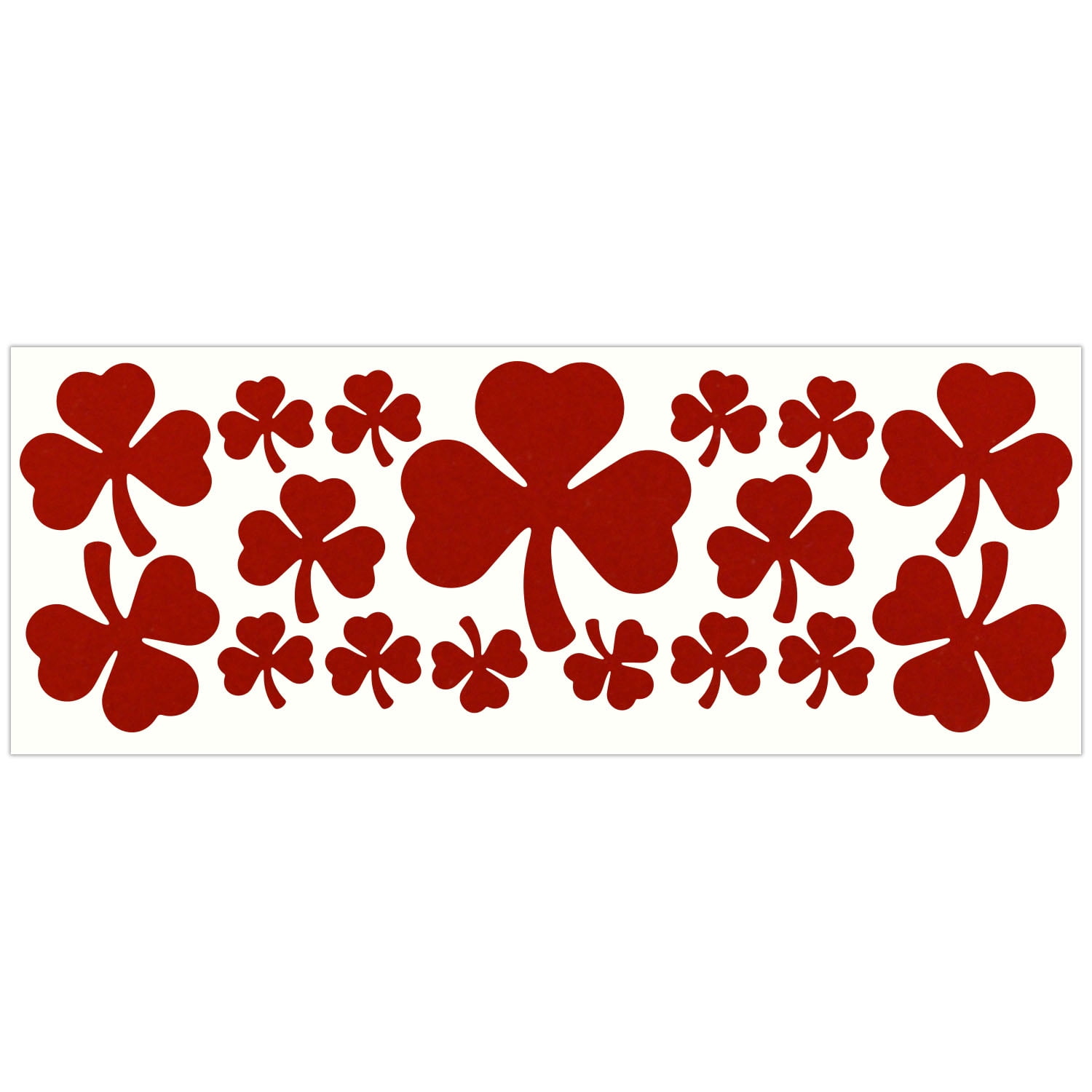 LiteMark Reflective Stickers - Assorted Shamrock Pack - Red - Walmart.com
