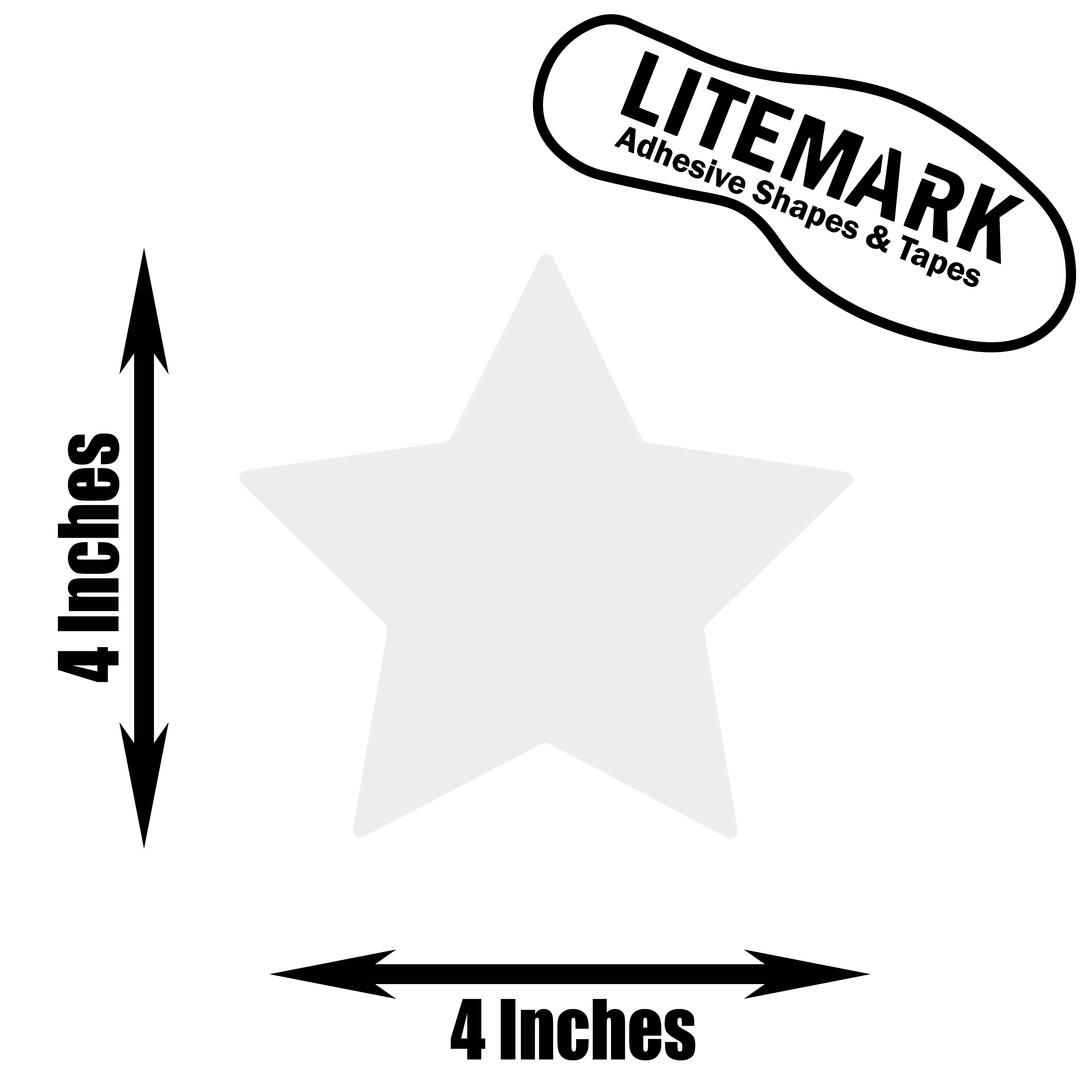 LiteMark Removable White 4 Inch Star Decals - Pack of 12 - Walmart.com