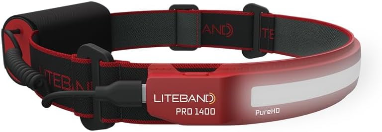 Liteband PRO 1400 Lumen LED Headlamp, Rechargeable Battery Powered ...