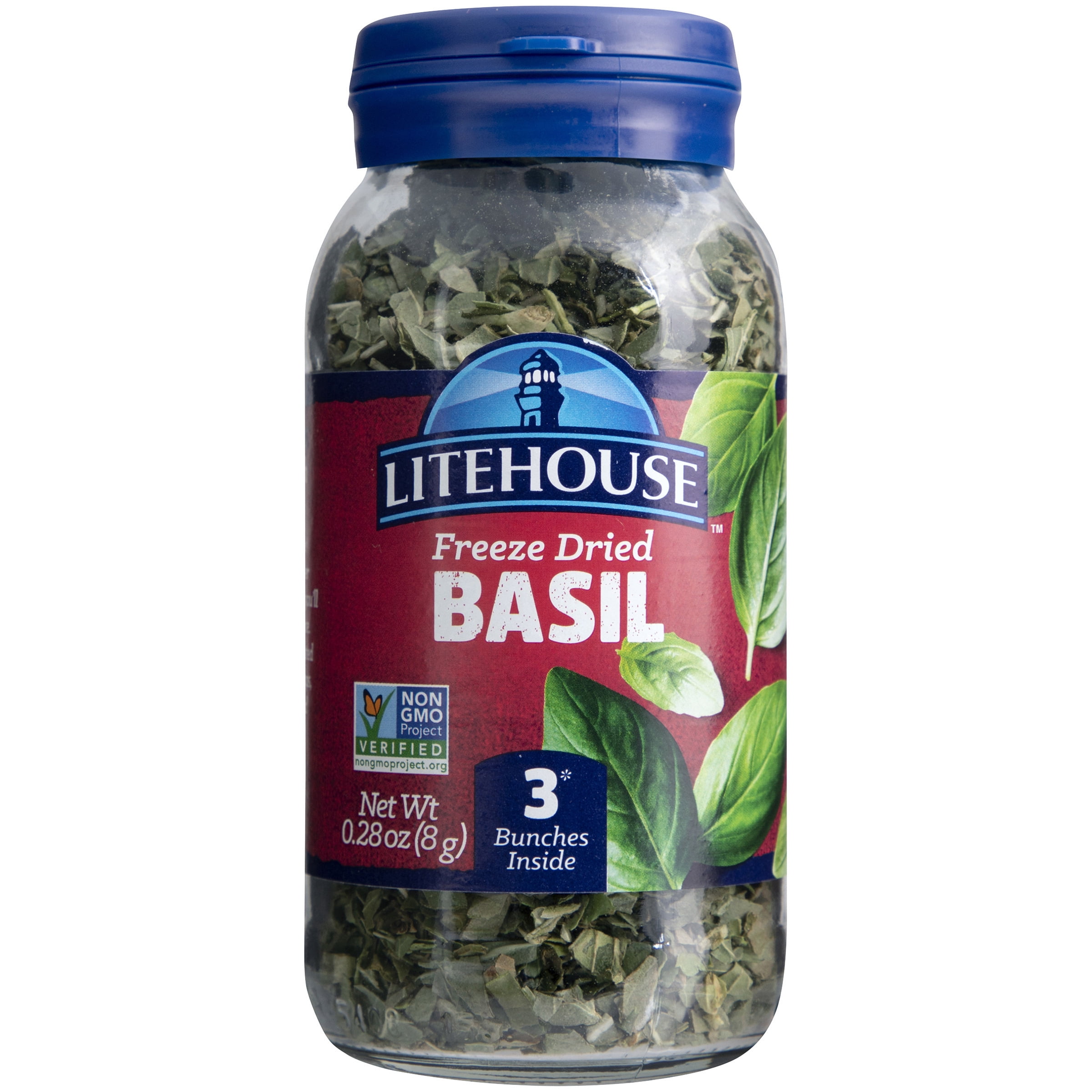 Litehouse Freeze Dried Basil Herbs 0.28oz, Aromatic and Convenient for ...