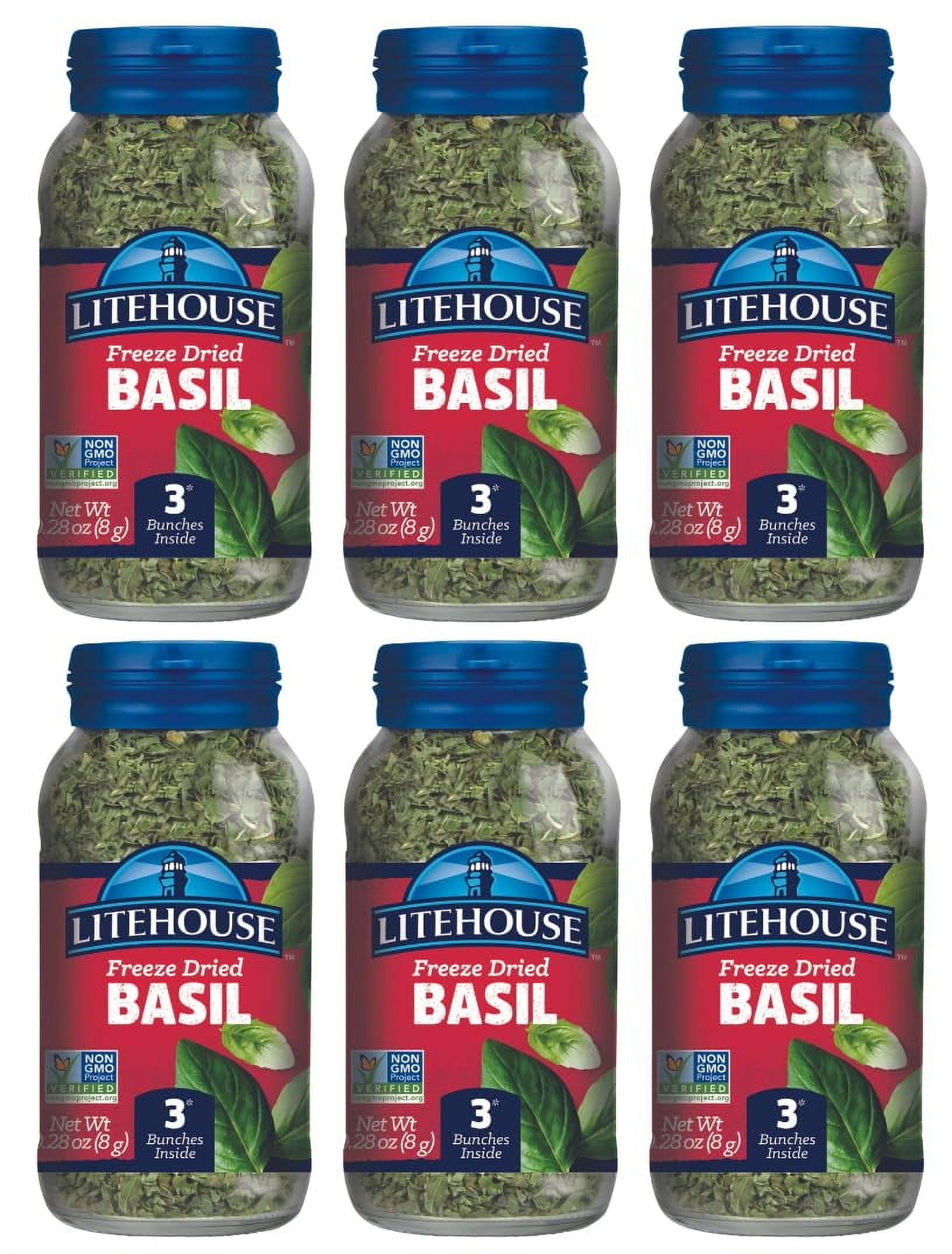 Litehouse Freeze Dried FEV6 Basil - Dried Basil Leaves, Substitute for ...