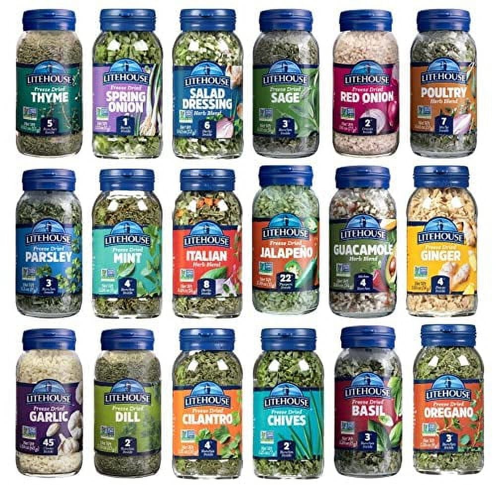 Litehouse Freeze-Dried Herbs All SSF20 18 Herbs and Gift Pack ...