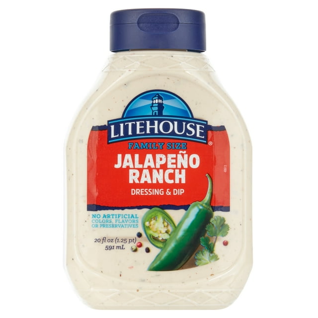 Litehouse Jalapeño Ranch Refrigerated Salad Dressing & Dip, 20 Fluid oz ...