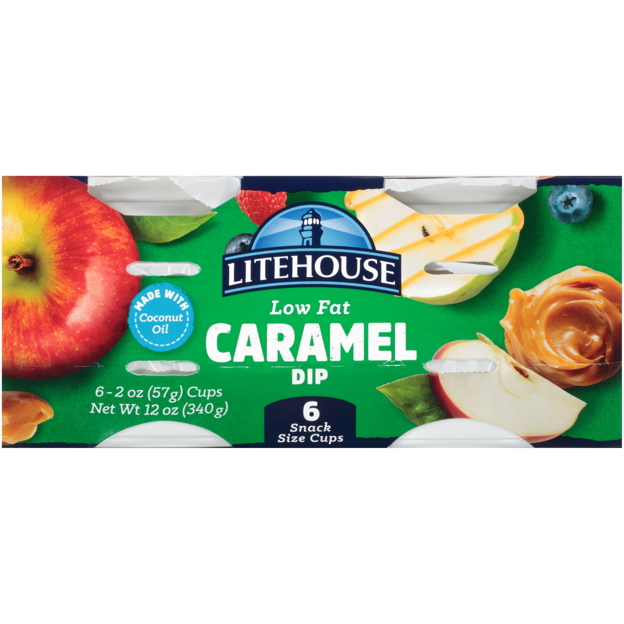 Litehouse Low Fat Caramel Dip 6 Pack, 12 oz Cups, Gluten-Free, Creamy ...