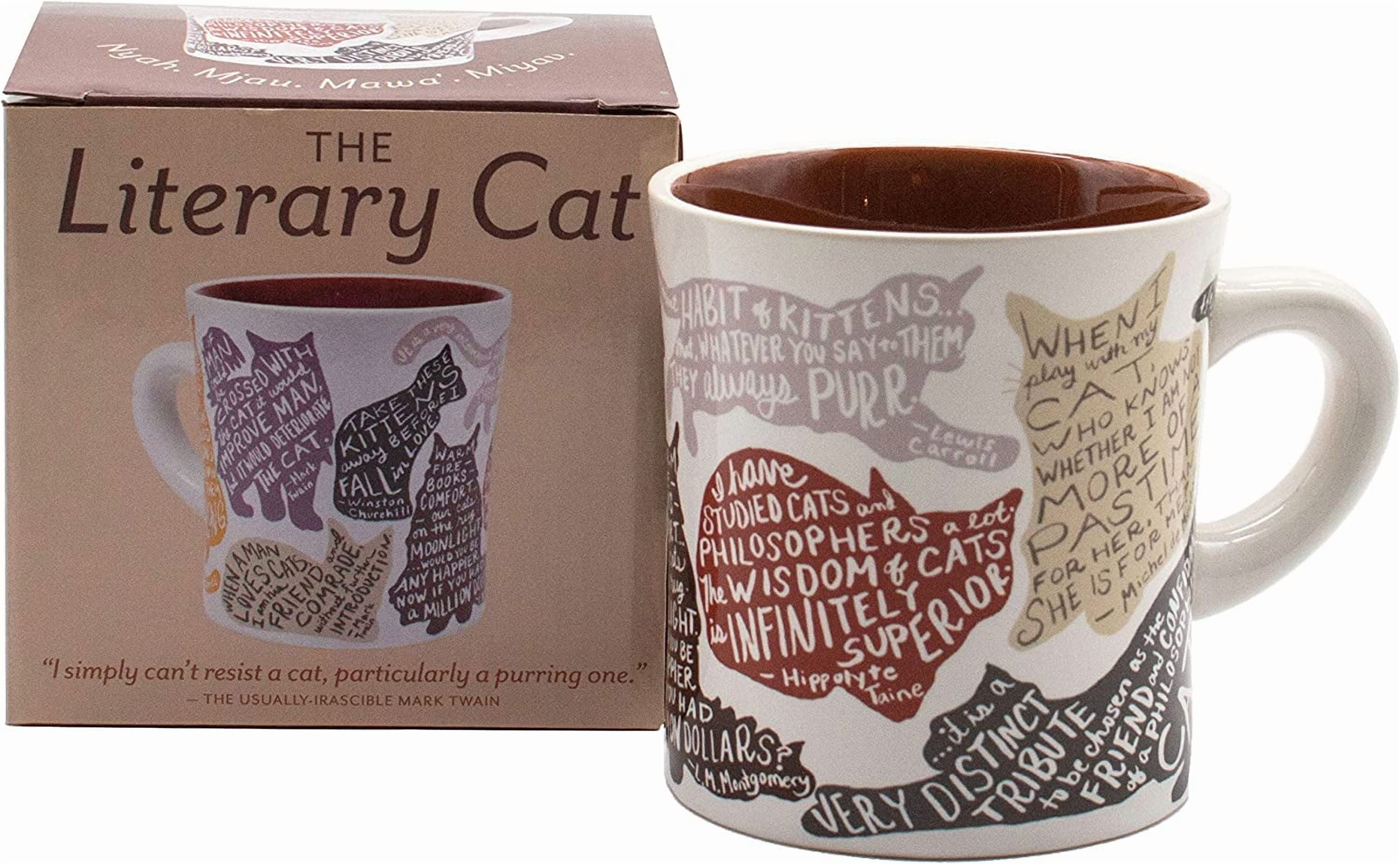 Literary Cat Mug - Kitten Quotes From Famous Writers Authors and Other ...