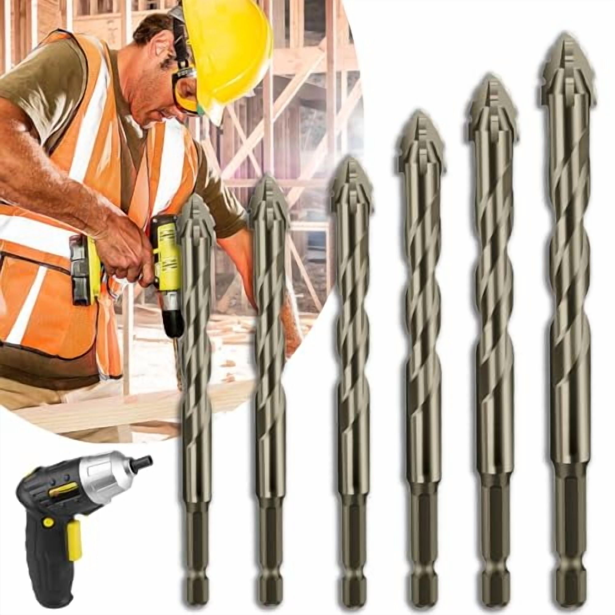 Literaryi New Four-Flute Sawtooth Eccentric Drill Bit Set, New Four ...