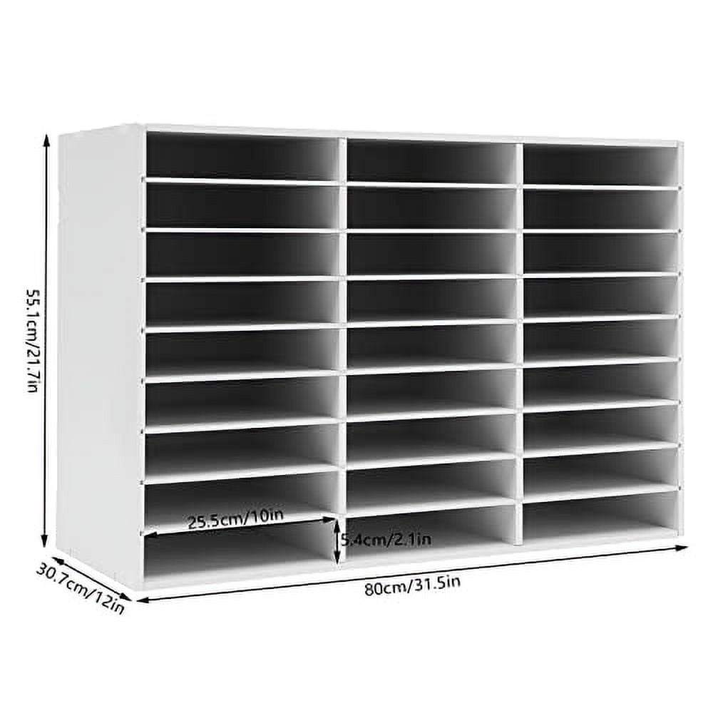 Literature Organizer 12 Compartment, Mail Sorter Paper Organizer ...