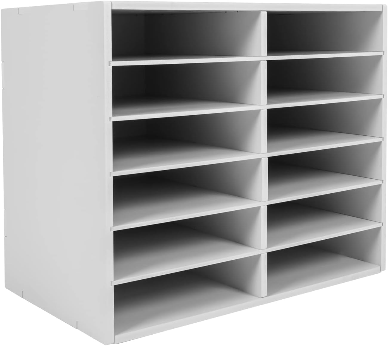 Literature Organizer, 12 Slots Countertop Mail Sorter Organizer PVC ...