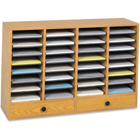 Literature Organizer 24 Compartments Office and Classroom Mailbox with ...