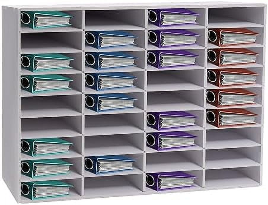 Literature Organizer, 36 Slots Compartments Paper Storage Cabinet ...
