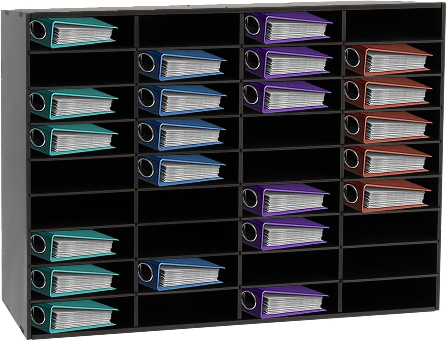 Literature Organizer, 36 Slots Desktop File Mail Sorter Organizer, PVC ...