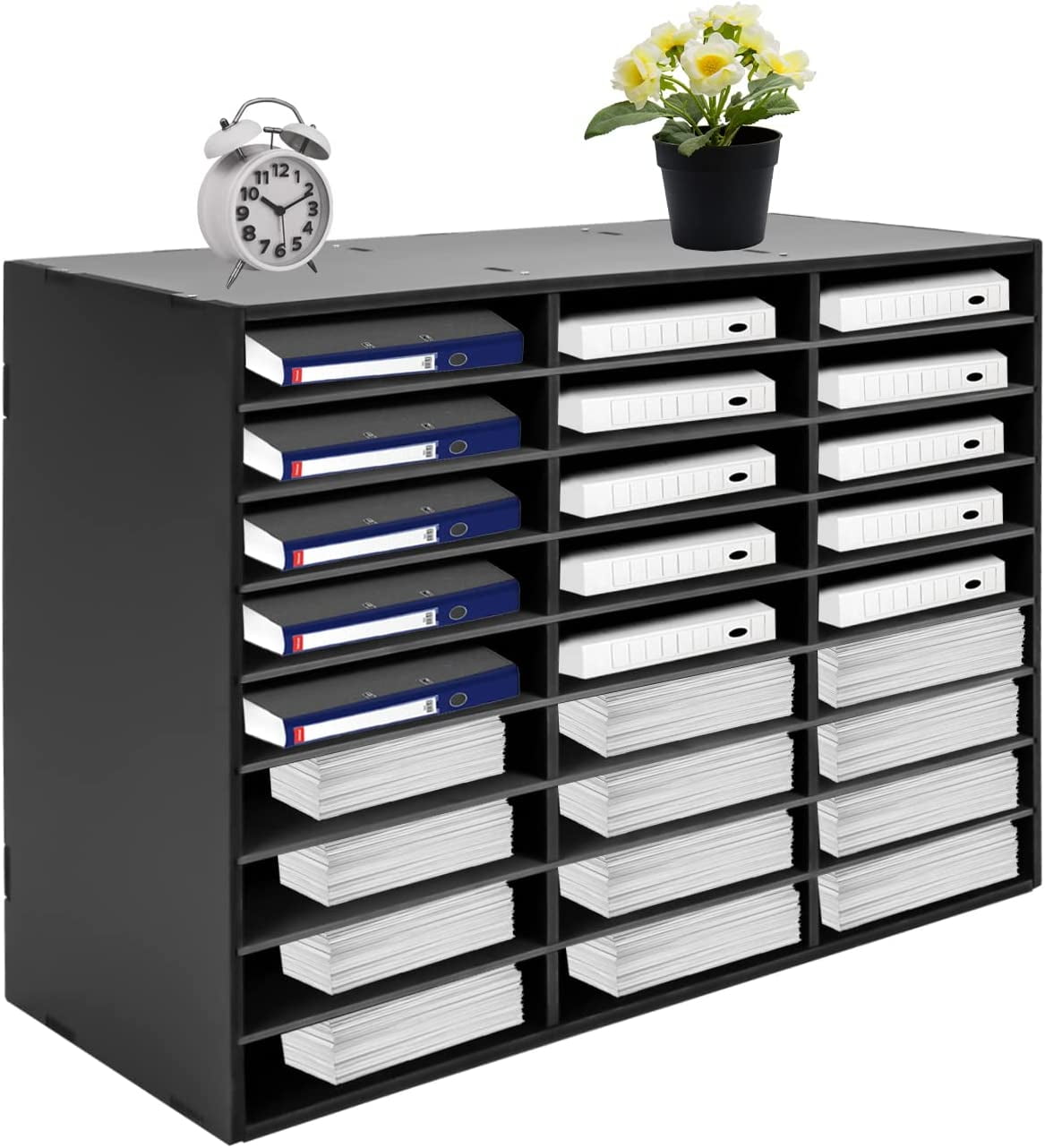 Literature Organizer Adjustable File Sorter Mail Center Magazine Holder ...