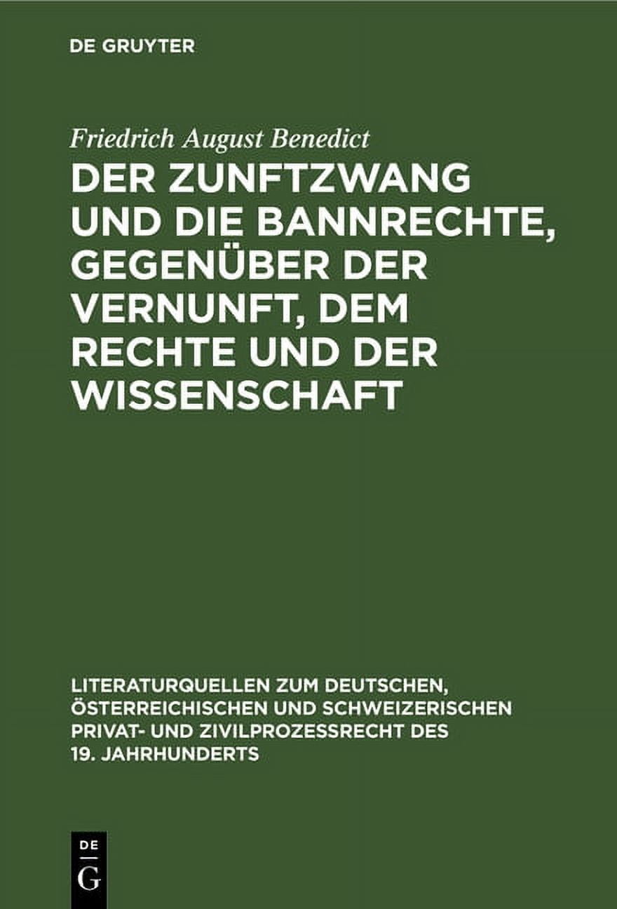 Literaturquellen Zum Deutschen, Ã sterrei Der Zunftzwang Und Die ...