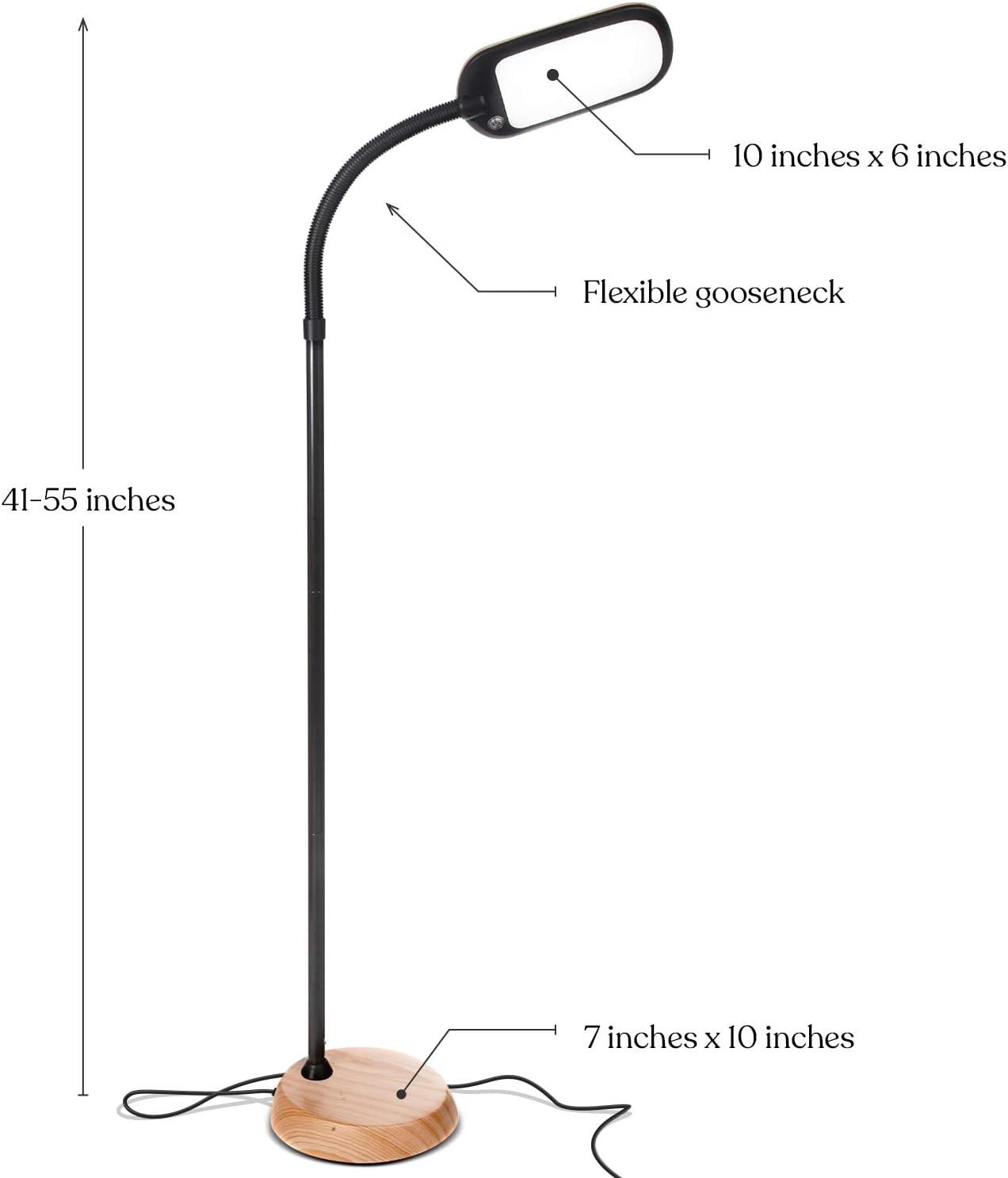 Litespan Slim Led Lamp, Modern Floor Reading Lamp Over Chair For Living ...