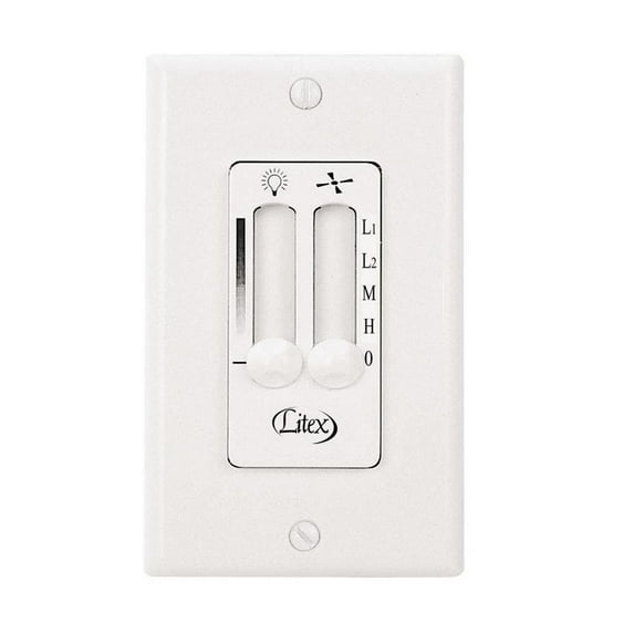 WM-7WW-Litex-Accessory - 300W 4 Speed Fan and Light Wall Control with ...