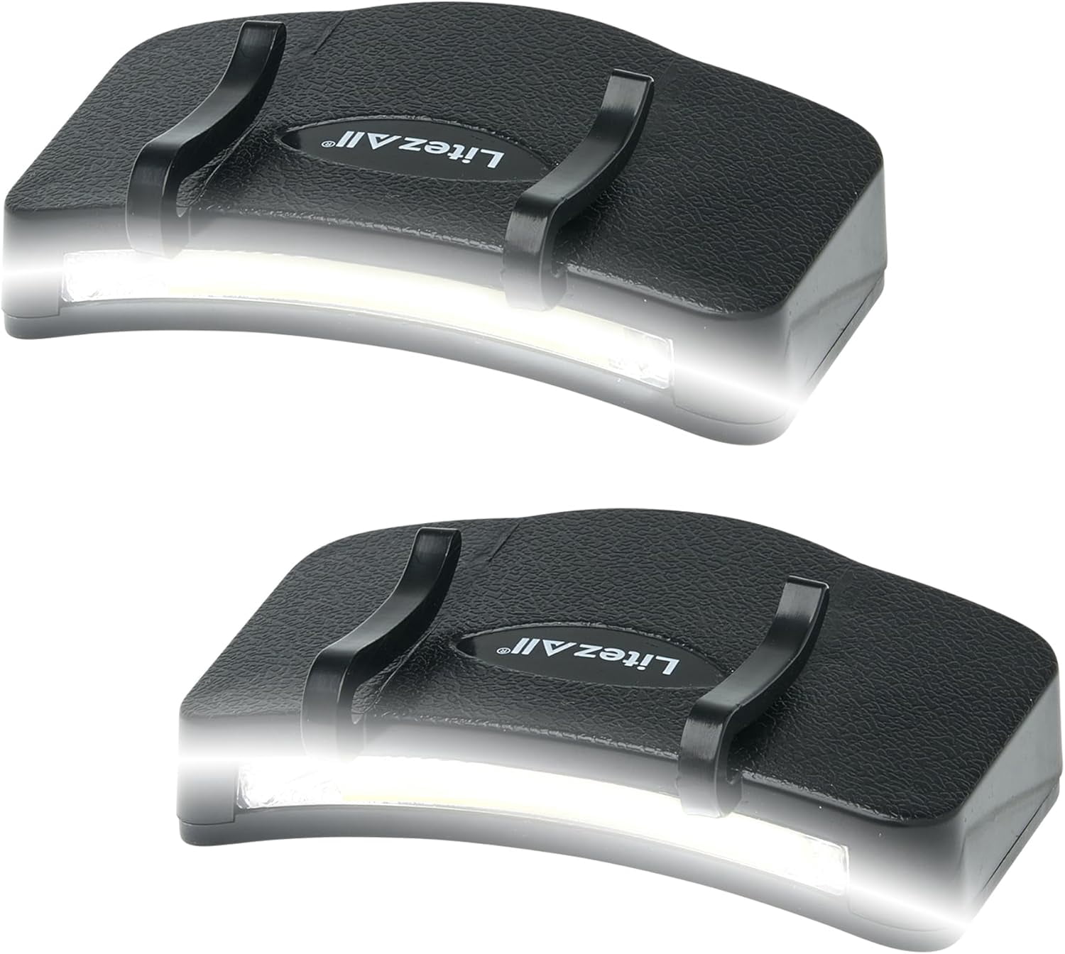 LitezAll 300 Lumen COB LED Flashlight Clip On Cap Light 2 Pack ...
