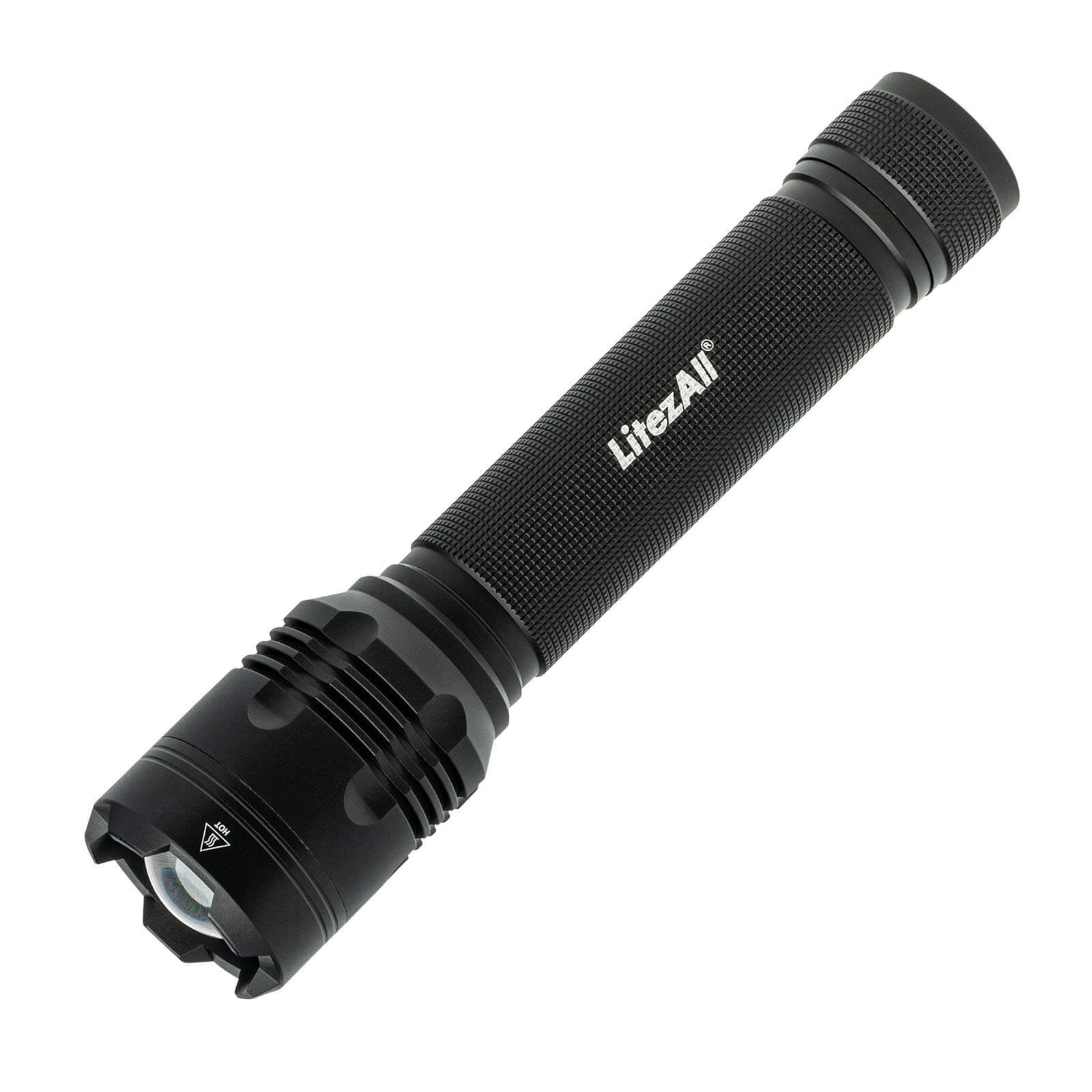 LitezAll 3000 Lumen Tactical Flashlight with LED Light, Black - Walmart.com