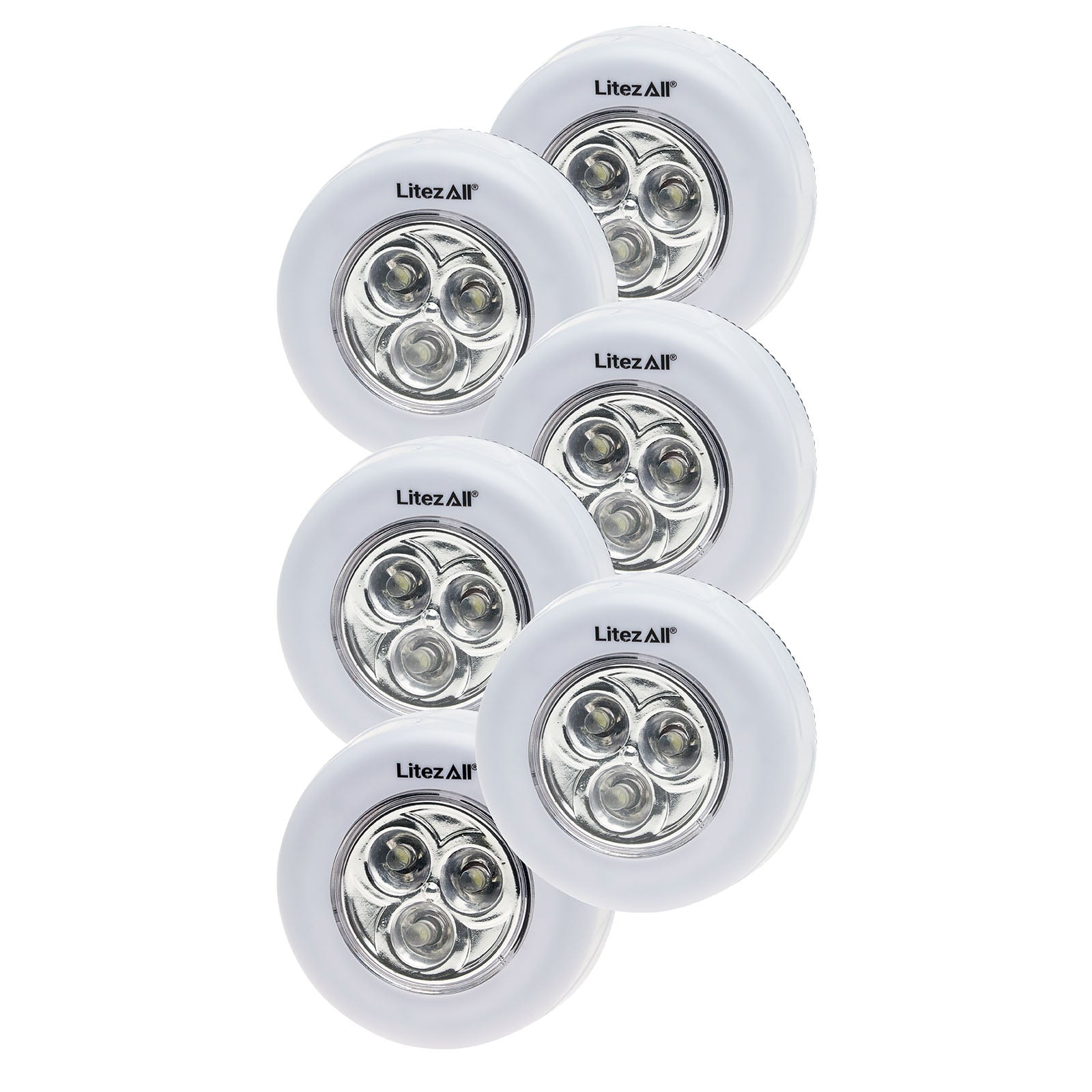 LitezAll LED Puck Light 6 Pack - Walmart.com