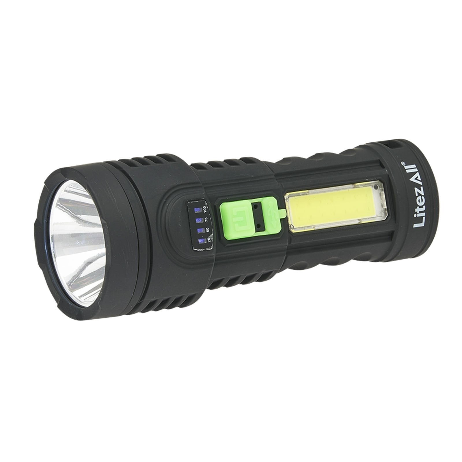 LitezAll USB LED Handheld High Lumen Rechargeable Flashlight with ...